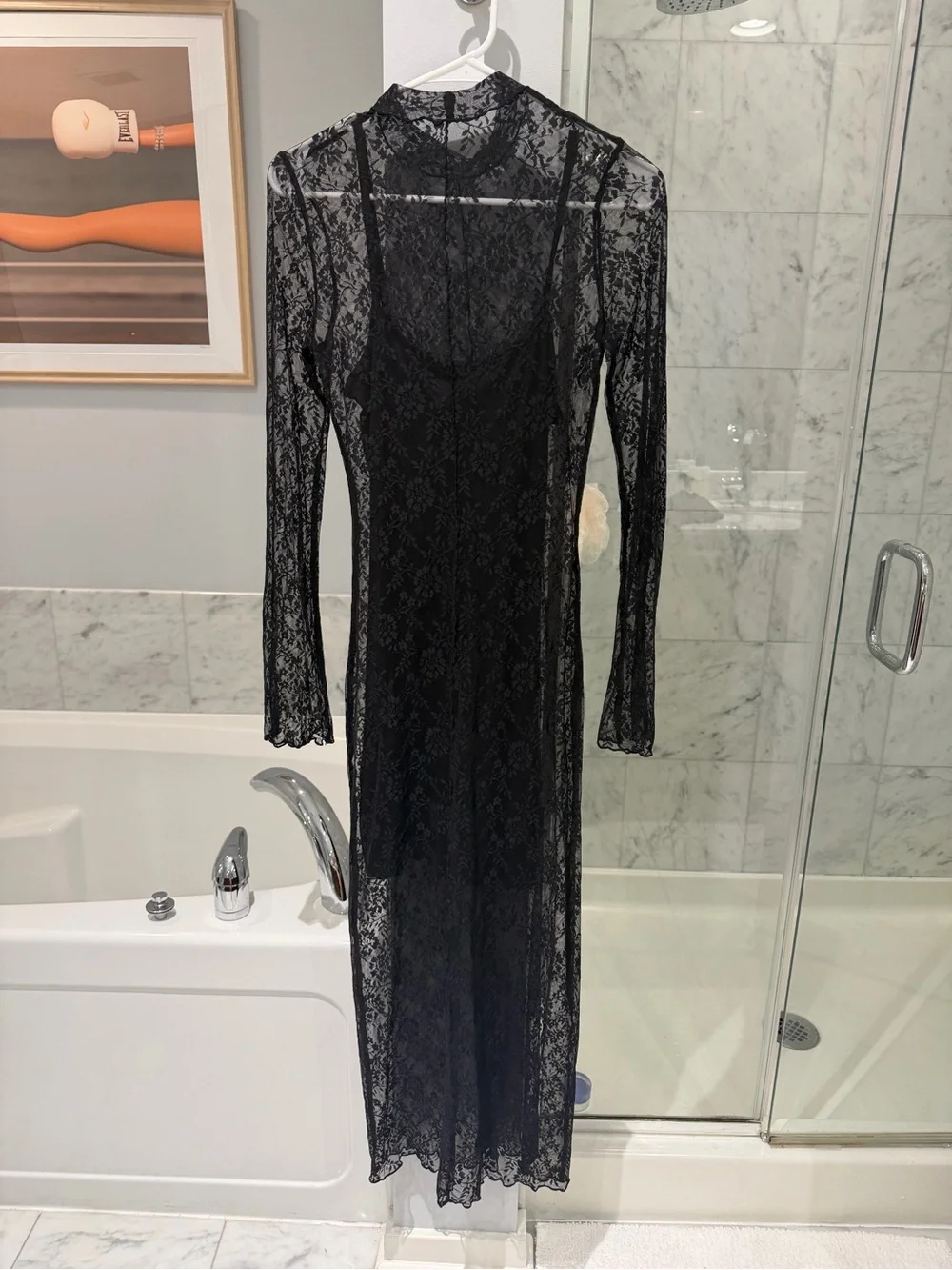 Divided | Dresses | Divided Black Sheer Lace Maxi Dress | Poshmark